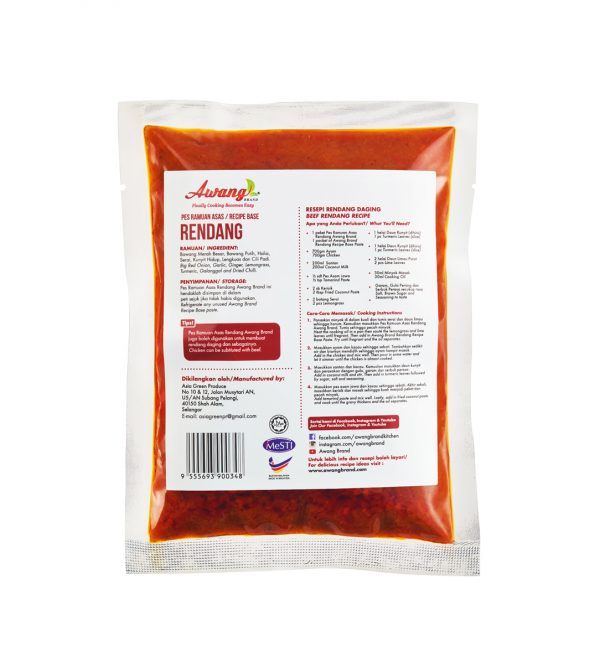 Rendang Recipe Base Paste - Awang Brand